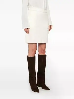 Max Mara Frayed Edge Mini Skirt