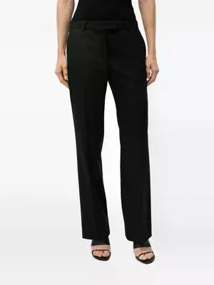 Hugo Pressed-crease Straight-leg Trousers - Black