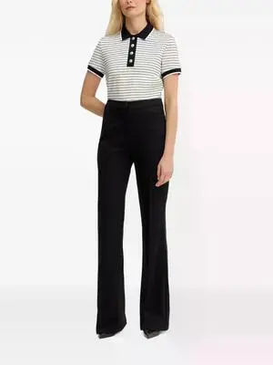 MORGAN Pressed-crease Flared Trousers - Blue
