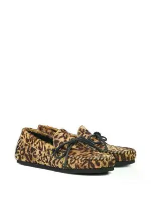 Isabel Marant Étoile Zebra-print Pony-effect Leather Loafers