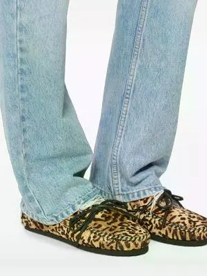 Isabel Marant Étoile Zebra-print Pony-effect Leather Loafers
