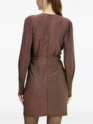MORGAN Rnino Metallic-effect Wrap-style Mini Dress