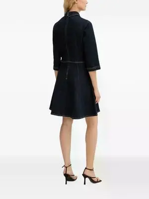 MORGAN Button-up Denim Mini Dress With Contrast Stitching
