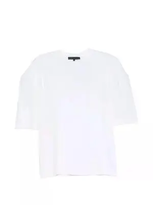 Tibi Perfect Hinged Sleeve Crew-neck T-shirt