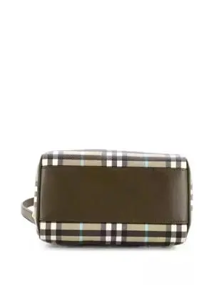 Burberry Bowling Bag Check E-canvas Mini Satchel