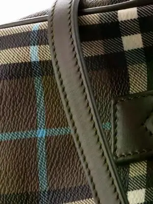 Burberry Bowling Bag Check E-canvas Mini Satchel