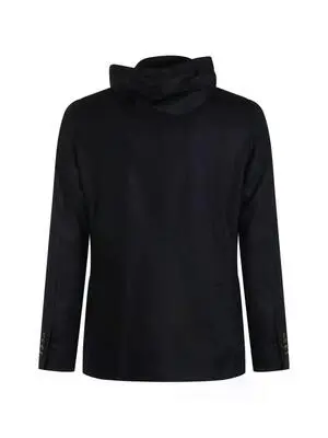 Eleventy Hooded Single-breasted Blazer - Blue