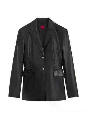 Hugo Regular-fit Blazer In Faux Leather