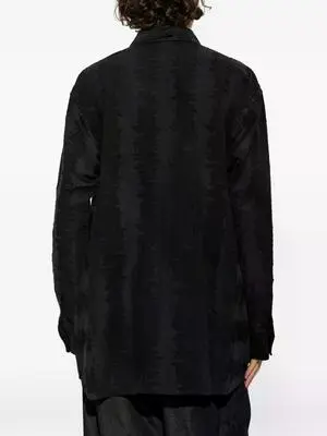 Y3 Deco Stitch Distressed-effect Patch-pocket Shirt