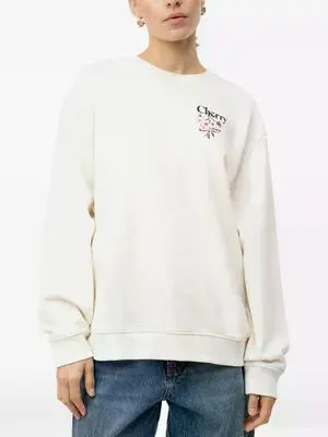 Hugo Cherry-blossom-print Sweatshirt - Neutrals
