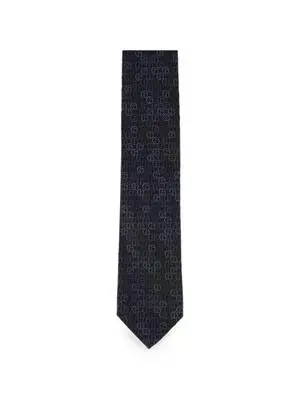 Giorgio Armani Logo-jacquard Tie - Blue