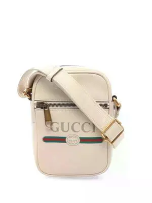 Gucci Leather Web Detail Shoulder Bag