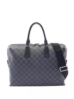 LOUIS VUITTON Damier Graphite Porte De Cumanjour Briefcase - Grey
