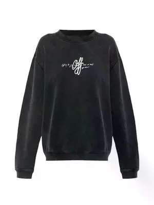 Off-White Cotton Logo Print Sweatshirt