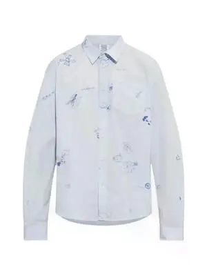Vetements Scribble-print Chest-pocket Shirt