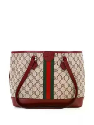 Gucci Ophidia Open Shopping Gg Coated Canvas Medium Tote Bag - Brown