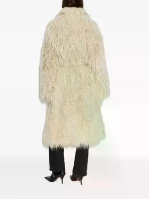 Off-White Belted Faux-fur Coat