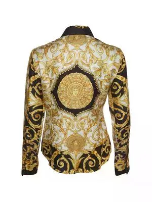 Versace Barocco-print Silk Shirt