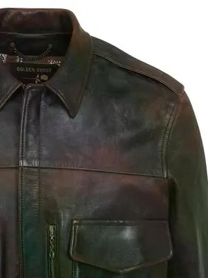 GOLDEN GOOSE Flap-pockets Leather Jacket
