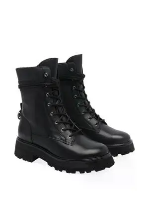 Michael Kors Caleb Leather Combat Boot