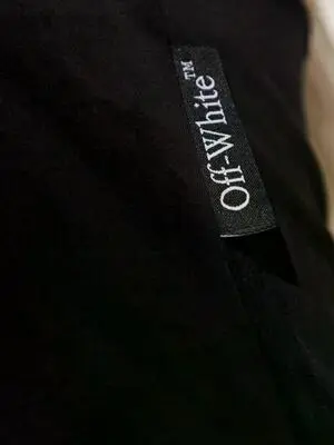Off-White Ruched Long-sleeve Mini Dress