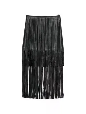 Maje Fringe-detail Midi Skirt