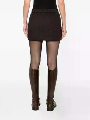 Maje Fringe Detail Tiered Midi Skirt