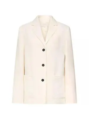 Loulou De Saison Rae Notch-lapel Patch-pocket Blazer - Neutrals