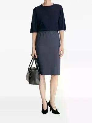 Loulou De Saison Elasticated Waist Straight Midi Skirt