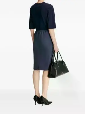 Loulou De Saison Elasticated Waist Straight Midi Skirt