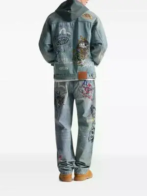 EVISU Graphic-print Denim Jacket