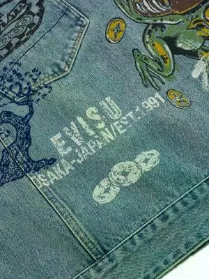 EVISU Graphic-print Denim Jacket