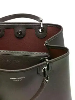Emporio Armani Logo-print Pebbled-effect Tote Bag