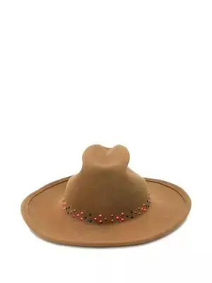 MAISON MICHEL Beaded Felt Hat