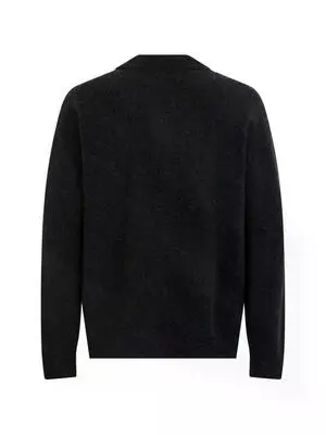 ROBERTO COLLINA Fine-knit Polo Sweater - Grey