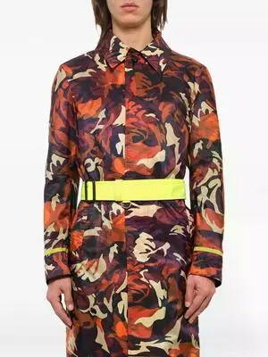 Alexander McQueen Camouflage-print Belted Coat