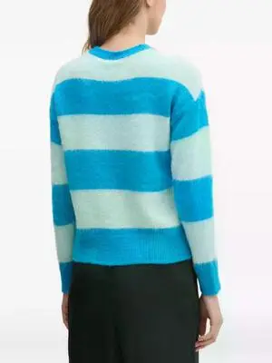 BENETTON Striped Brushed-knit Sweater