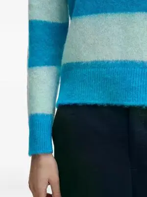 BENETTON Striped Brushed-knit Sweater