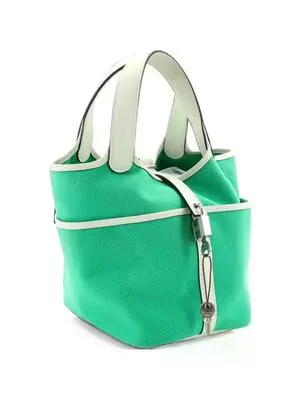 Hermès Cargo Picotin Lock Bag Canvas And Swift Pm Bucket Bag - Green