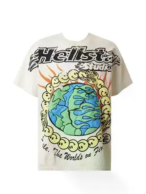 HELLSTAR Graphic-print T-shirt - Neutrals