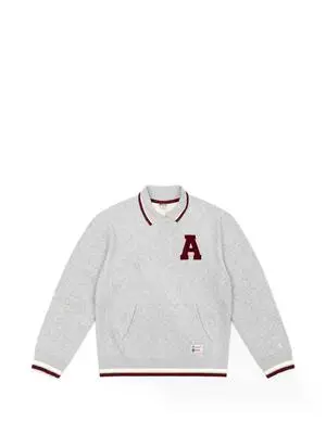 Champion Long Sleeve Logo Patch Polo Sweatshirt