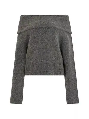 Giuseppe Di Morabito Off-shoulder Knitted Sweater - Grey