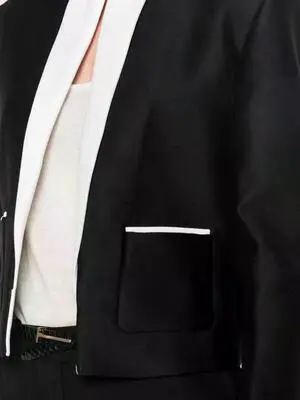 TOM FORD Contrast Trim Collarless Jacket