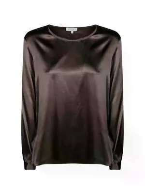 Antonelli Firenze Adige Satin-finish Blouse - Brown