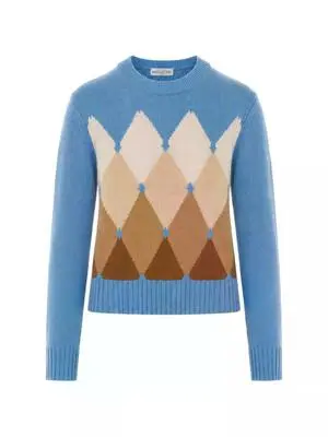 BALLANTYNE Argyle-intarsia Sweater - Blue