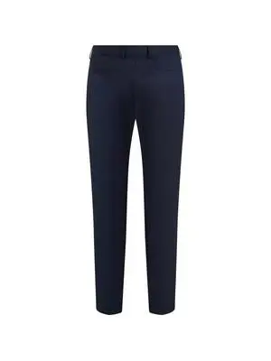 BOSS One Extra-slim-fit Trousers In Virgin-wool Serge - Blue