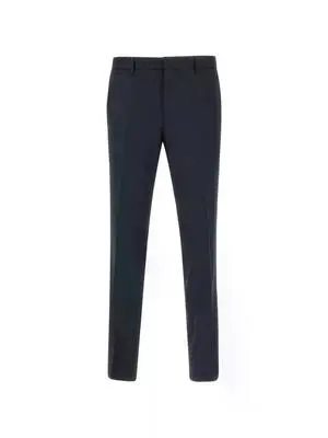 BOSS Extra-slim-fit Virgin Wool Serge Trousers - Blue