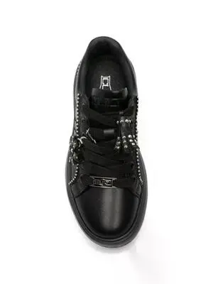 CULT Nirvana Stud-embellished Leather Sneakers