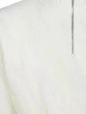 DIANA STUDIO Ribbed Quarter-zip Sweater - White