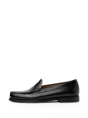 Karl Lagerfeld X G.h. Bass Embossed Leather Loafers